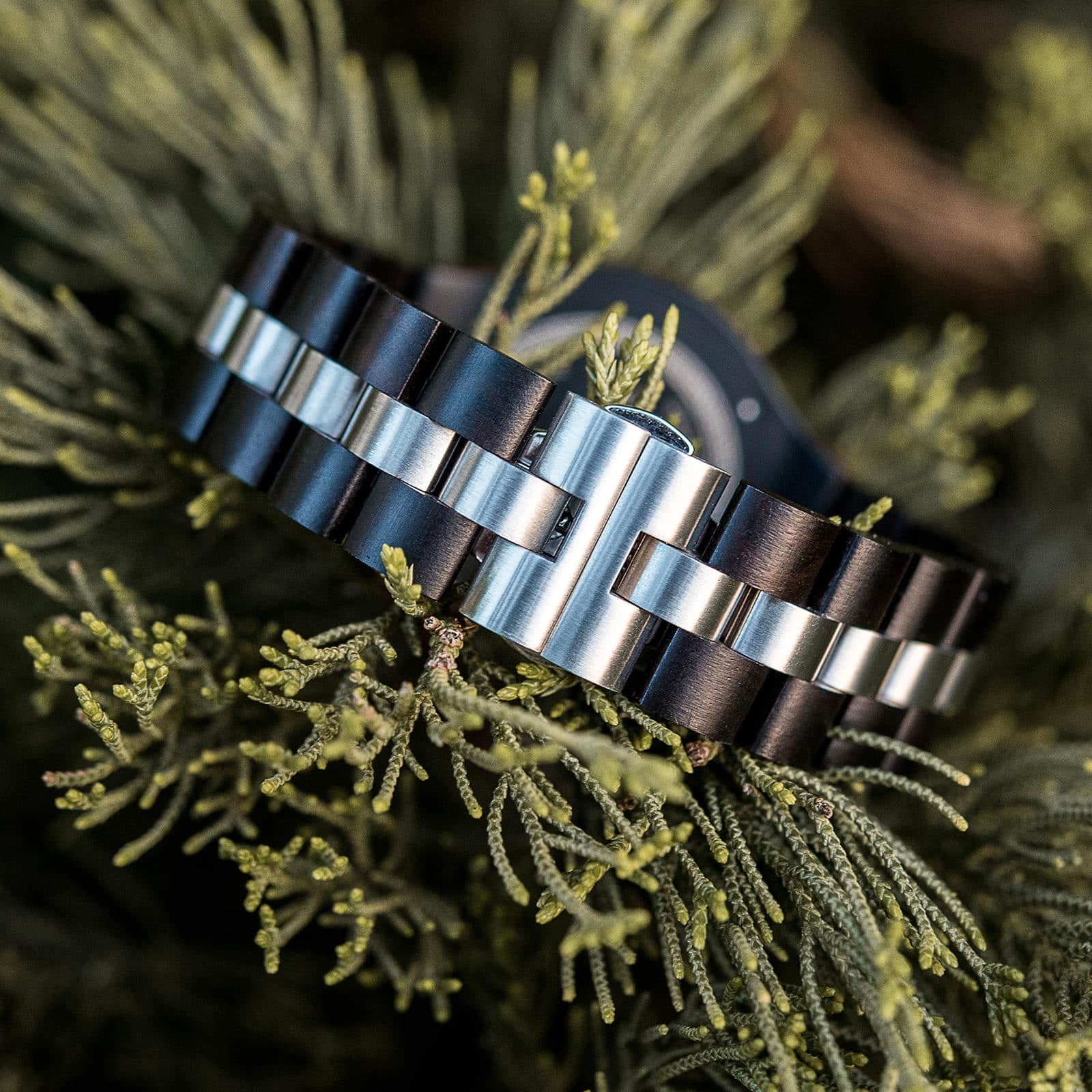 Classic Multifunctional Chronograph Moonphase Wooden Watch Ebony Black ...