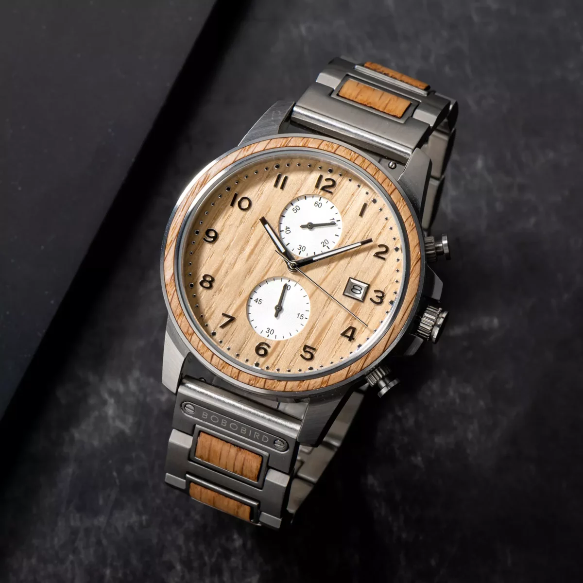 Classic Chronograph Wooden Watch Whiskey Barrel Limited Edition