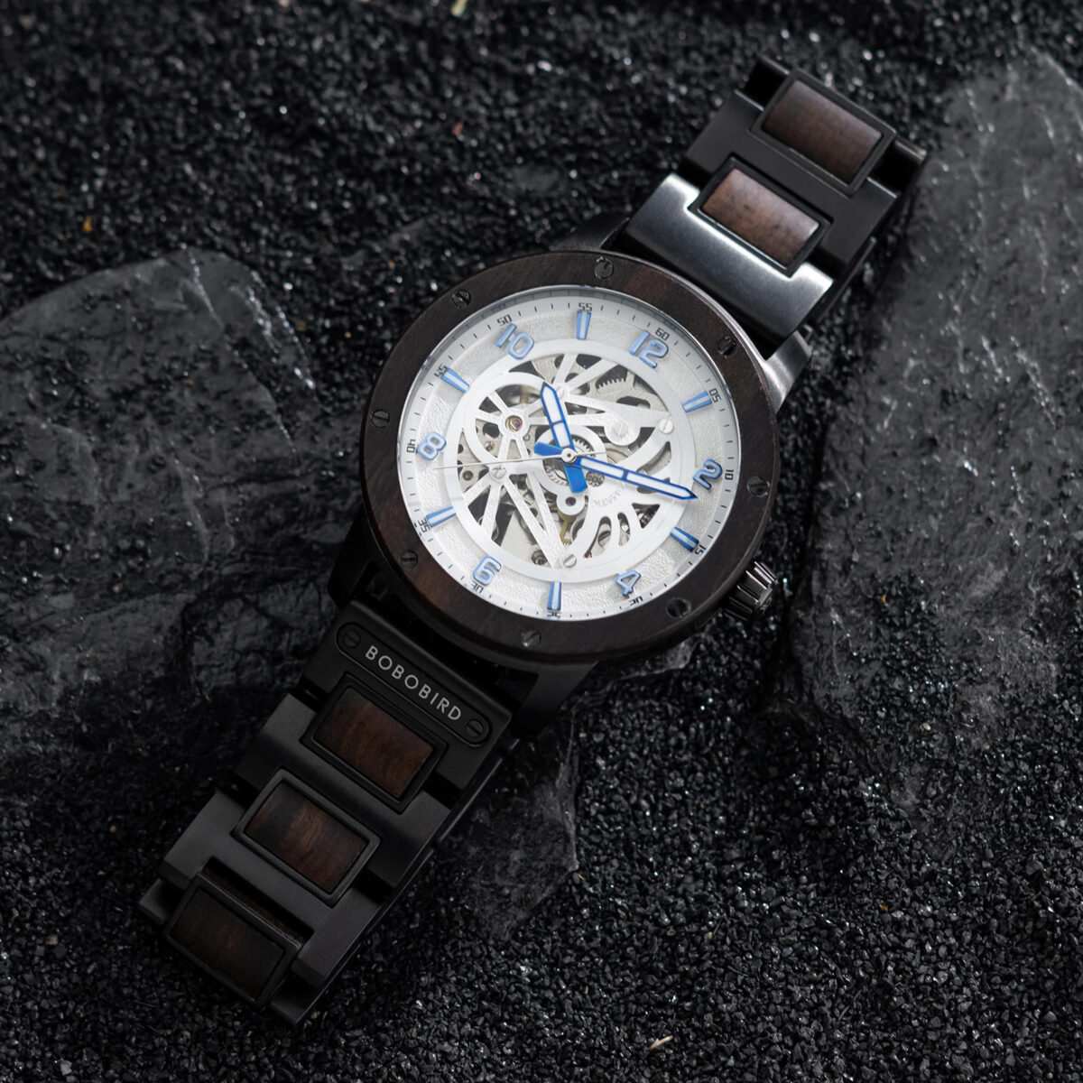Skeleton Watches Automatic Mechanical Louro Preto Silevr - X