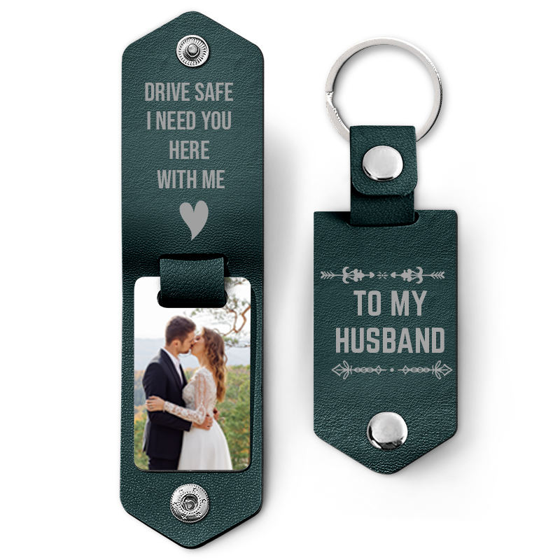 Personalized Leather Photo Keychain | BOBO BIRD