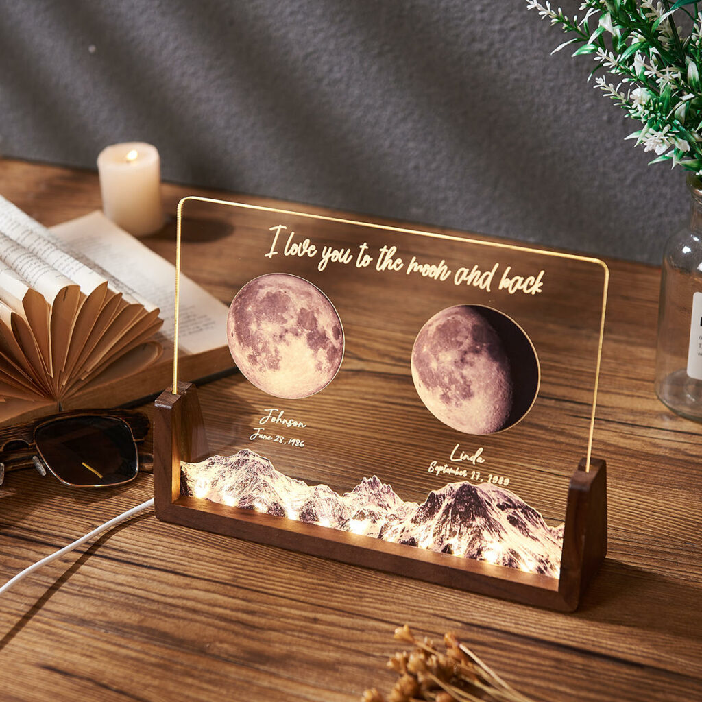Personalized Moon Phase Night Light | BOBO BIRD