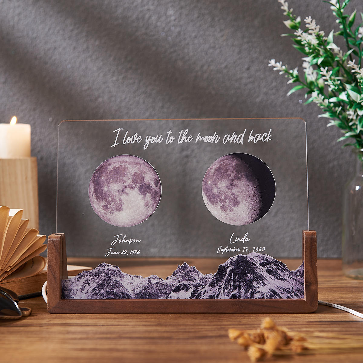 Personalized Moon Phase Night Light | BOBO BIRD