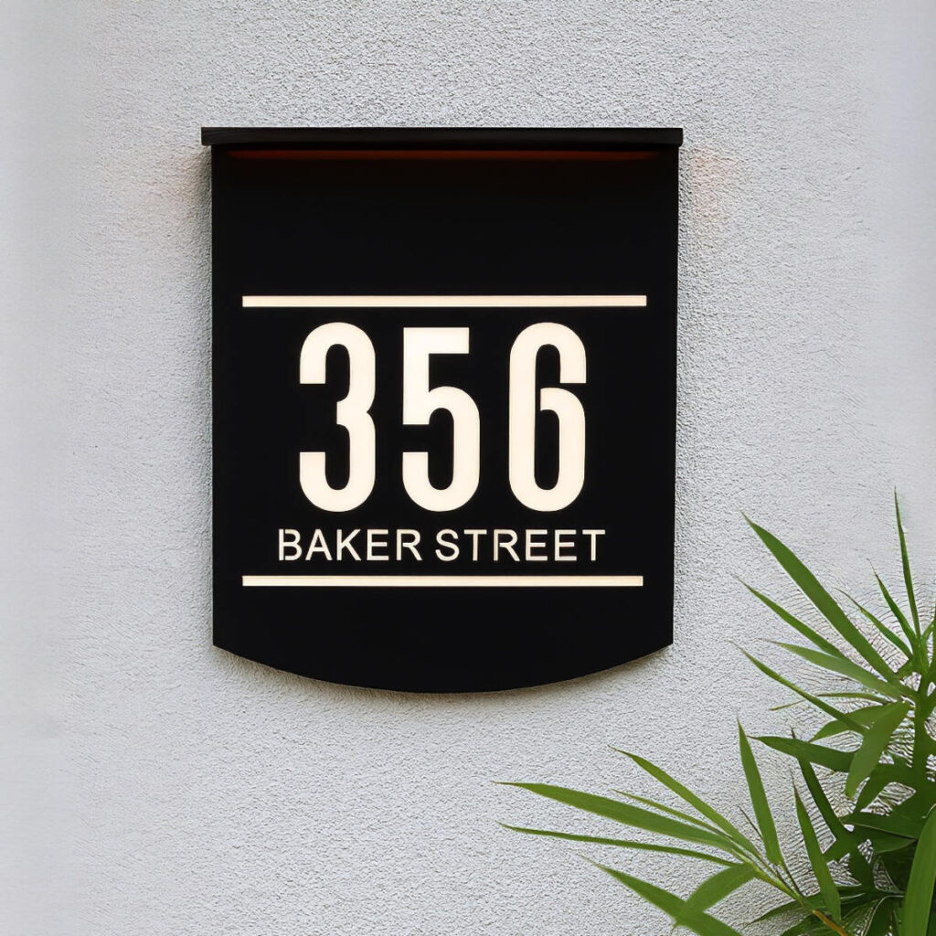 Solar House Number Sign GPL01085 | BOBO BIRD