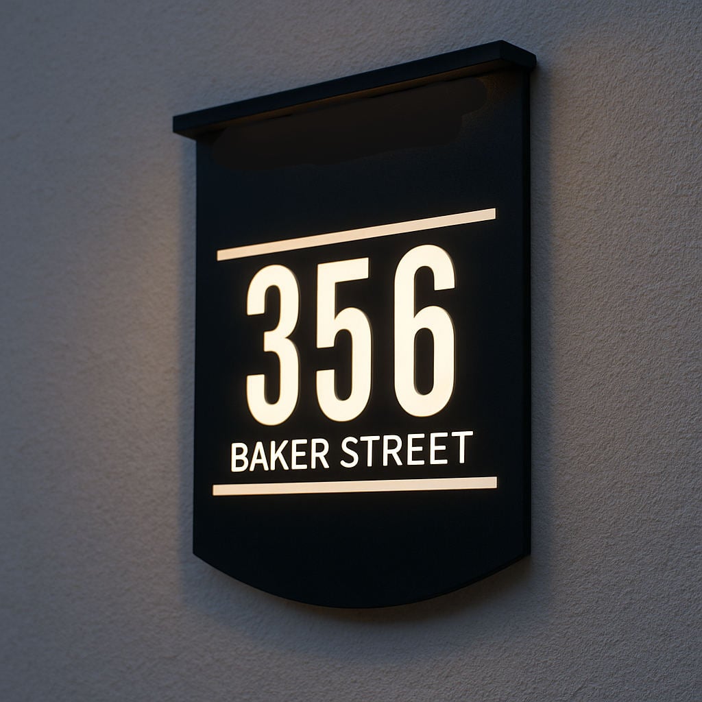 Solar House Number Sign GPL01085 | BOBO BIRD